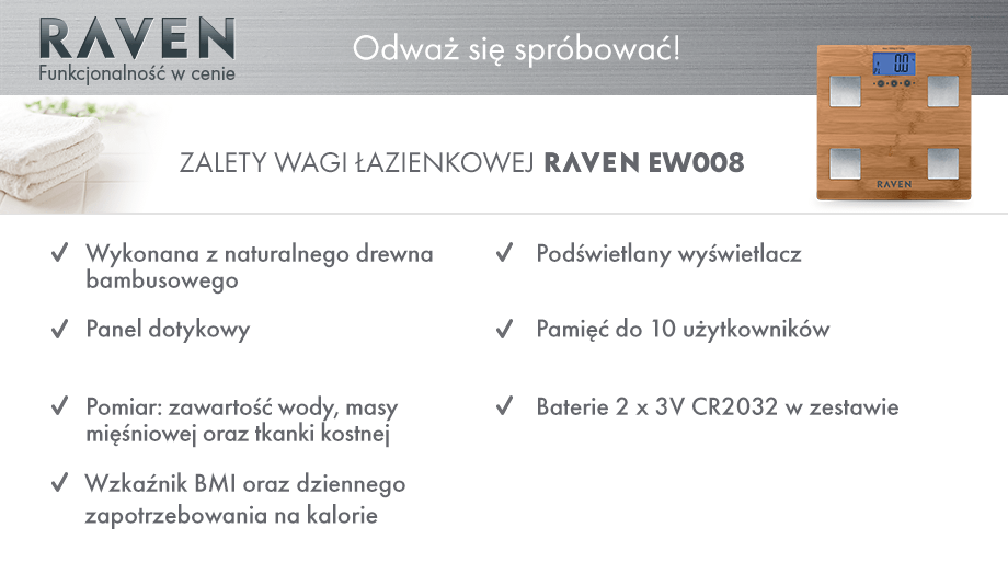 RAVEN EW008 - Dobra cena, Opinie w Sklepie RTV EURO AGD