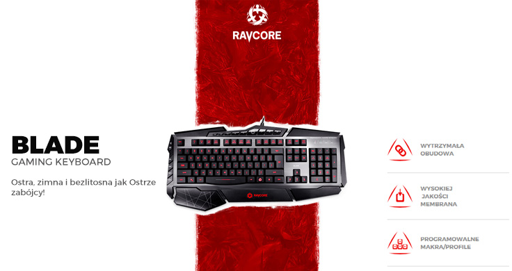 Klawiatura Ravcore Blade USB - Opinie, Cena