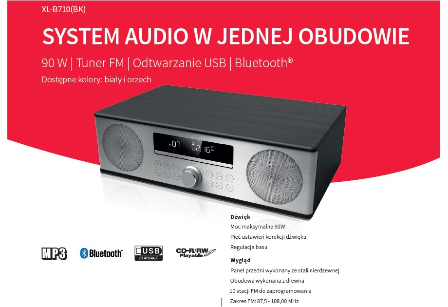 Wieża Sharp XL-B710 (czarny) - Opinie, Cena