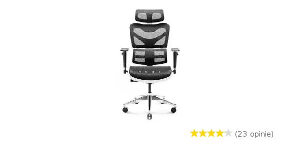 Diablo Chairs V-Commander Normal Size Biurowy do 140kg Tkanina Biało ...