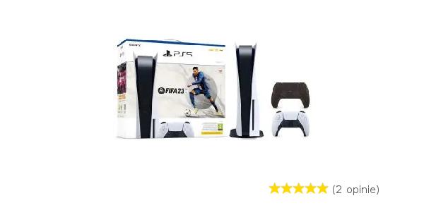 Sony PlayStation 5 (PS5) z napędem + FIFA 23 + Dodatkowy Pad Czarny ...