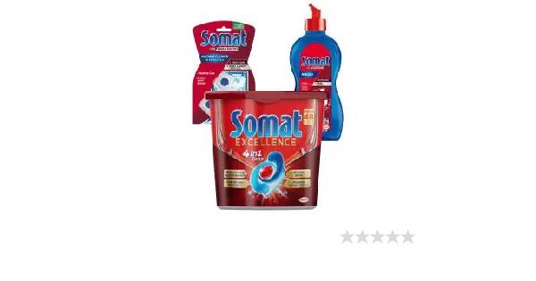 Somat Excellence 4 in 1 48szt. + tabletki do czyszczenia zmywarki 3szt ...