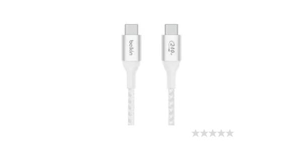 Kabel Belkin USB-C -USB-C Power delivery 240W 1m Nylon Biały - Opinie ...