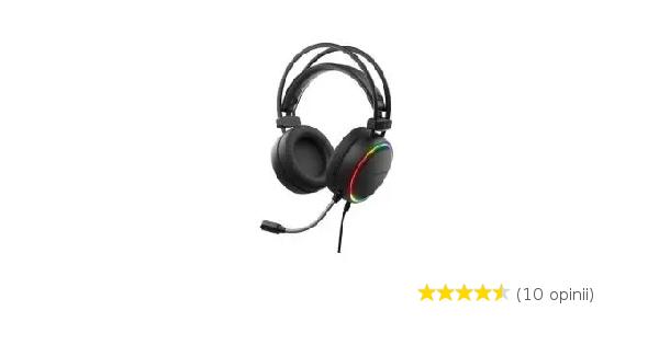 Słuchawki przewodowe z mikrofonem Genesis Neon 613 RGB Nauszne Czarny ...