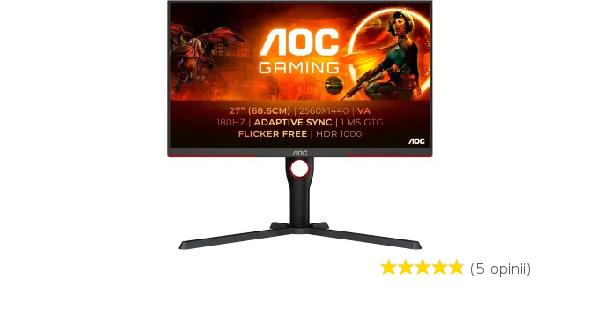 Monitor AOC Q27G3XMN/BK 27" 2K VA 180Hz 1ms Gamingowy - Opinie, Cena ...