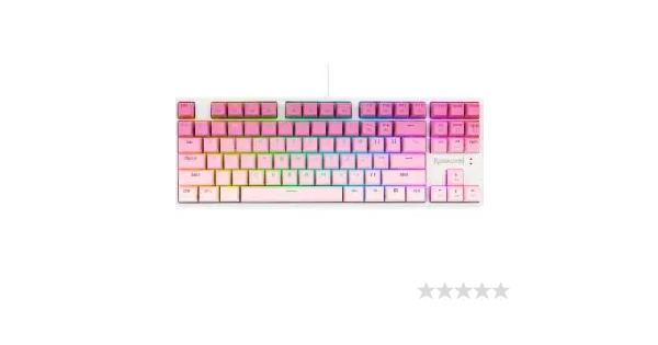 Klawiatura mechaniczna Redragon K645 RGB Brown Switch Biało-różowy ...