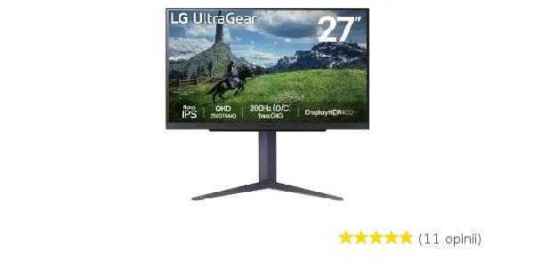 Monitor LG UltraGear 27GS85Q-B 27" 2K Nano IPS 180Hz (O/C 200Hz) 1ms ...