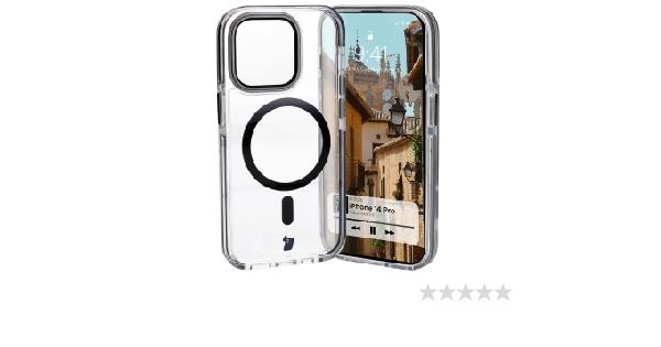 Etui Bizon Marco z MagSafe do iPhone 14 Pro Przezroczyste z czarną ...