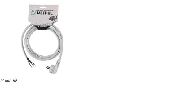 Kabel zasilający Metpol z wtyczka 3x2,5 dł. 3 m (W-1 H05VV-F 3G2,5 L ...