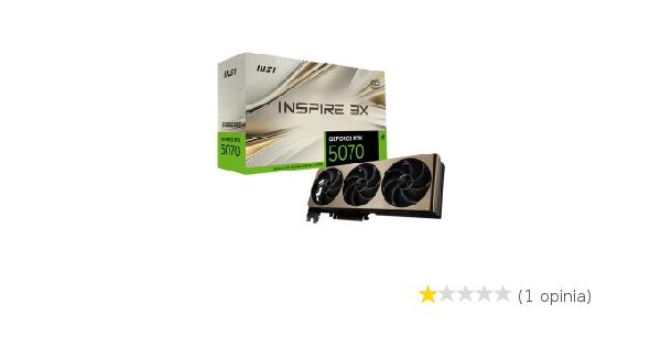 Karta graficzna MSI GeForce RTX 5070 INSPIRE 3X OC 12GB GDDR7 192bit ...