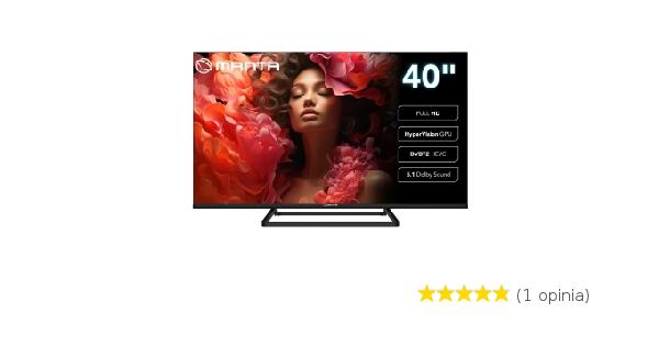 Telewizor Manta 40LFV125E 40" LED Full HD Smart TV VIDAA DVB-T2 - Opinie, Cena - RTV EURO AGD