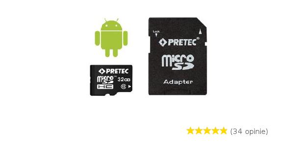 Pretec microSDHC Class 10 32GB + adapter - Opinie, Cena - RTV EURO AGD