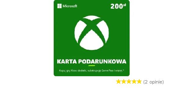 Karta podarunkowa Xbox 200 zł [bon agencyjny] Obecnie dostępne tylko w sklepach stacjonarnych ...